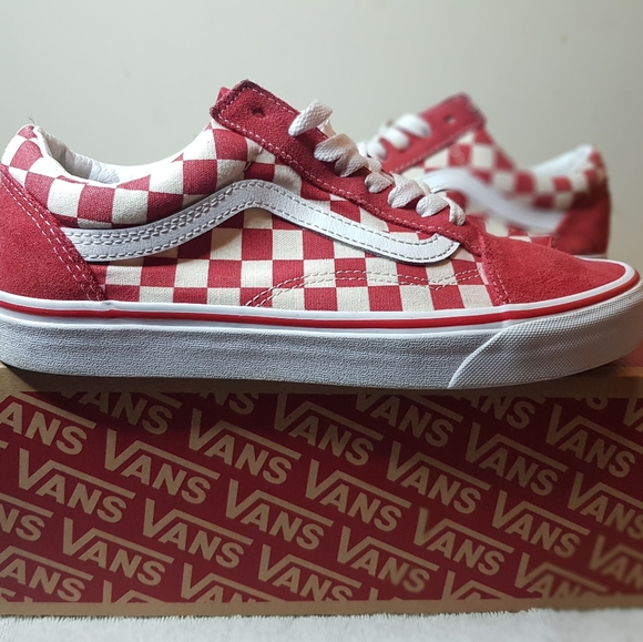 Vans | Shoes | Vans Red Checkerboard Oldskool | Poshmark